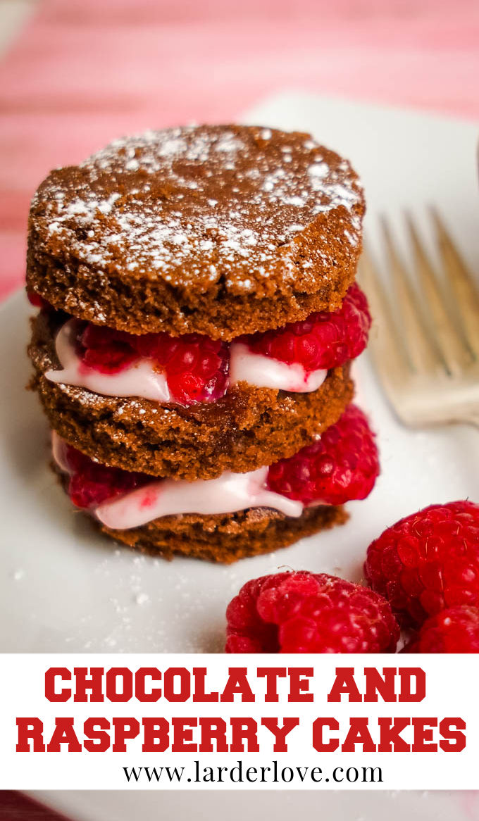 Quick And Easy Chocolate Raspberry Cakes - Larder Love
