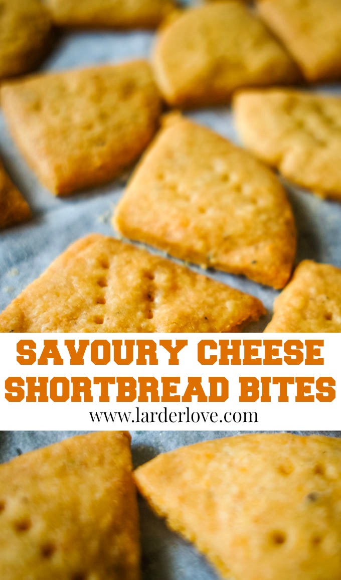Savoury Cheese Shortbread Bites - Larder Love