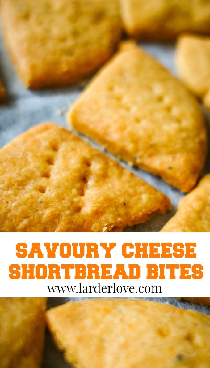 Savoury Cheese Shortbread Bites - Larder Love