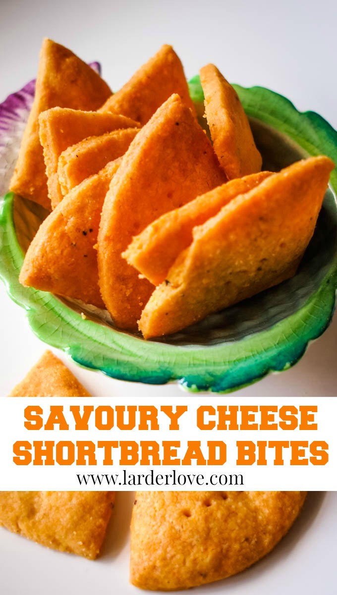 Savoury Cheese Shortbread Bites - Larder Love