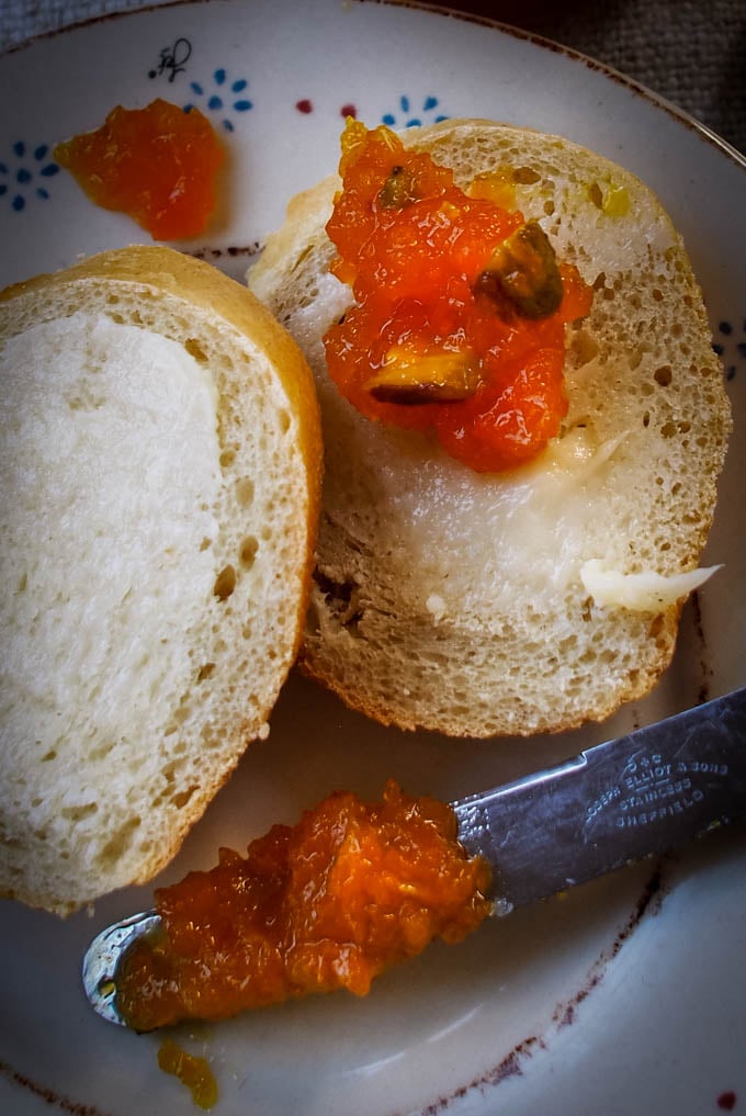 A super tasty recipe for carrot jam with orange and pistachio nuts