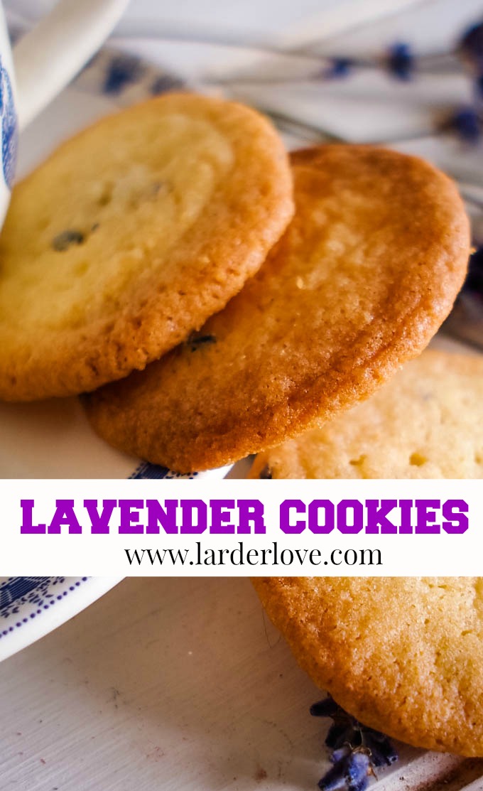 Super Easy Homemade Lavender Cookies - Larder Love
