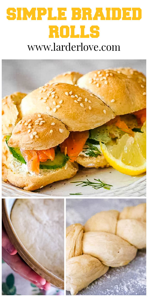 Easy Simple Braided Bread Rolls - Larder Love