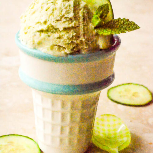 Homemade Cucumber and Mint Ice-cream - Larder Love