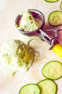 Homemade Cucumber and Mint Ice-cream - Larder Love