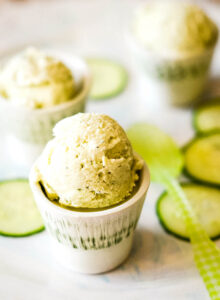 Homemade Cucumber and Mint Ice-cream - Larder Love