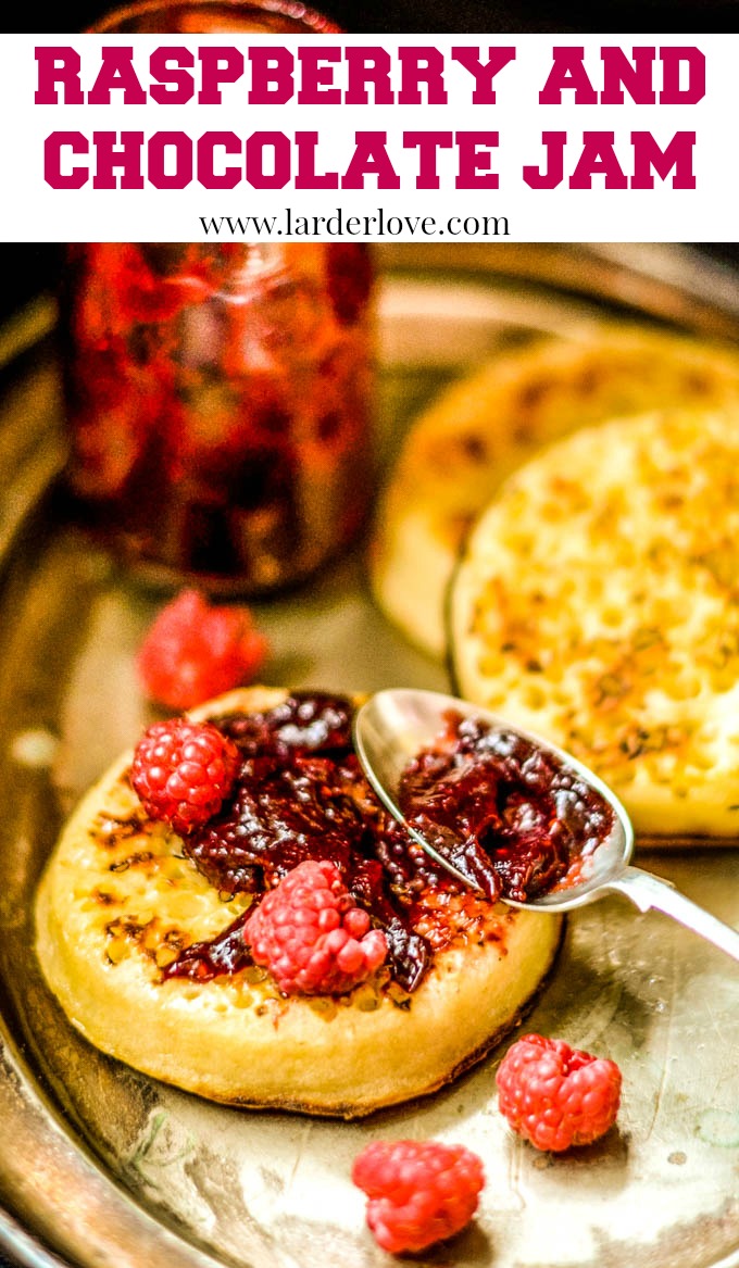 Easy Raspberry & Chocolate Jam - Larder Love