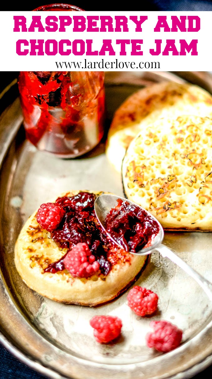 Easy Raspberry & Chocolate Jam - Larder Love