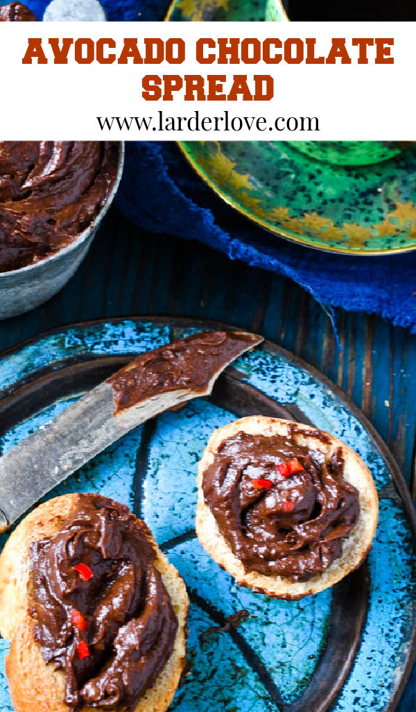 3 Ingredient Vegan Chocolate Avocado Spread - Larder Love