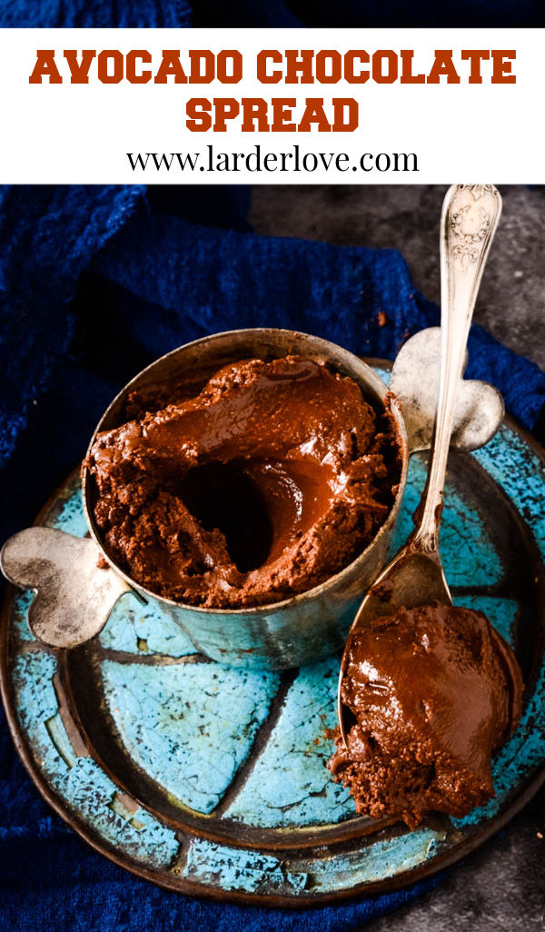 3 Ingredient Vegan Chocolate Avocado Spread - Larder Love