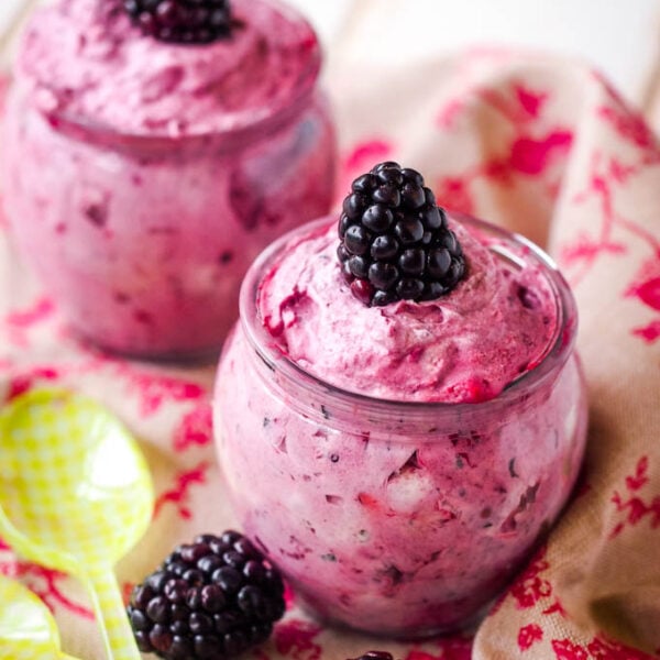 Easy Classic Blackberry Fruit Fool With Basil - Larder Love