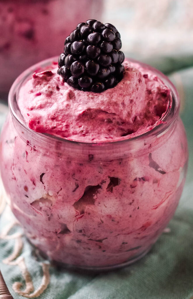 Easy Classic Blackberry Fruit Fool With Basil - Larder Love