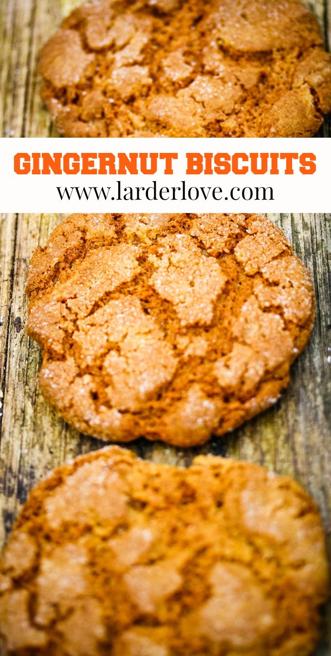 Super Crispy Gingernut Biscuits (aka Gingersnaps) - Larder Love
