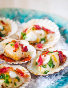 Scottish Scallops With Crowdie Cheese And Bacon - Larder Love