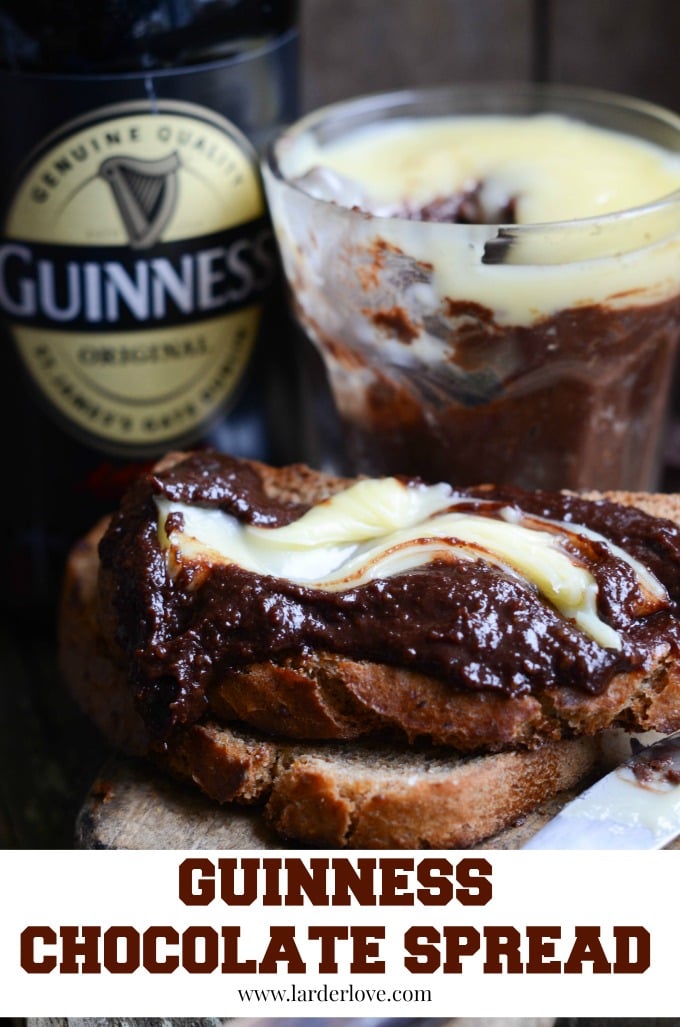 Guinness Chocolate Spread for St Patrick's Day, super easy and tasty