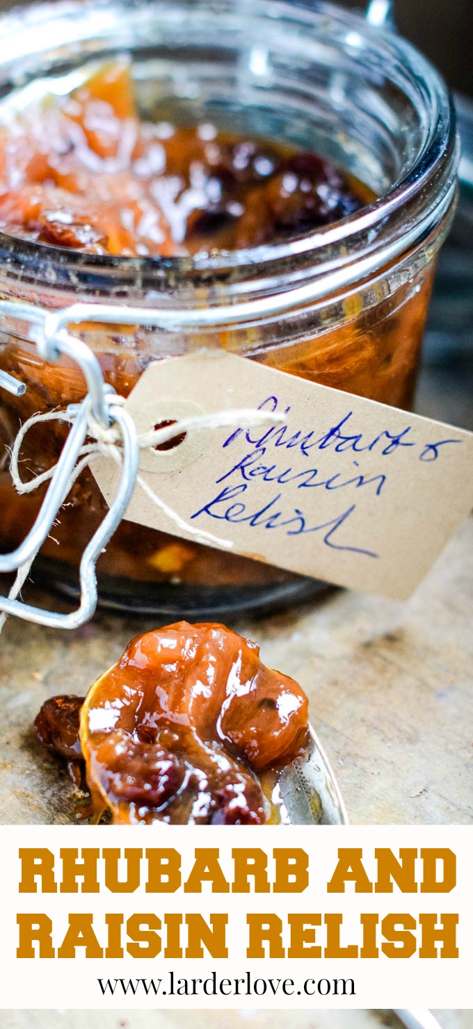 Super Easy Rhubarb Relish/Chutney - Larder Love