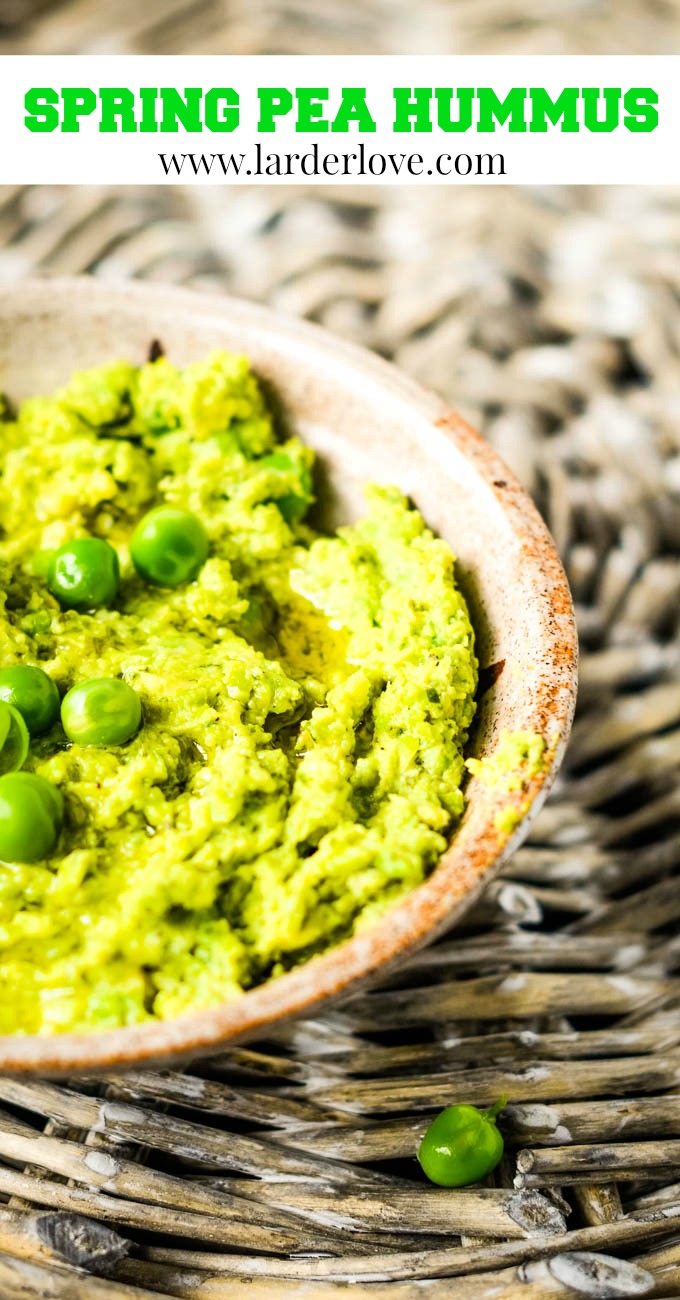 Super Tasty Spring Pea Hummus With Mint - Larder Love