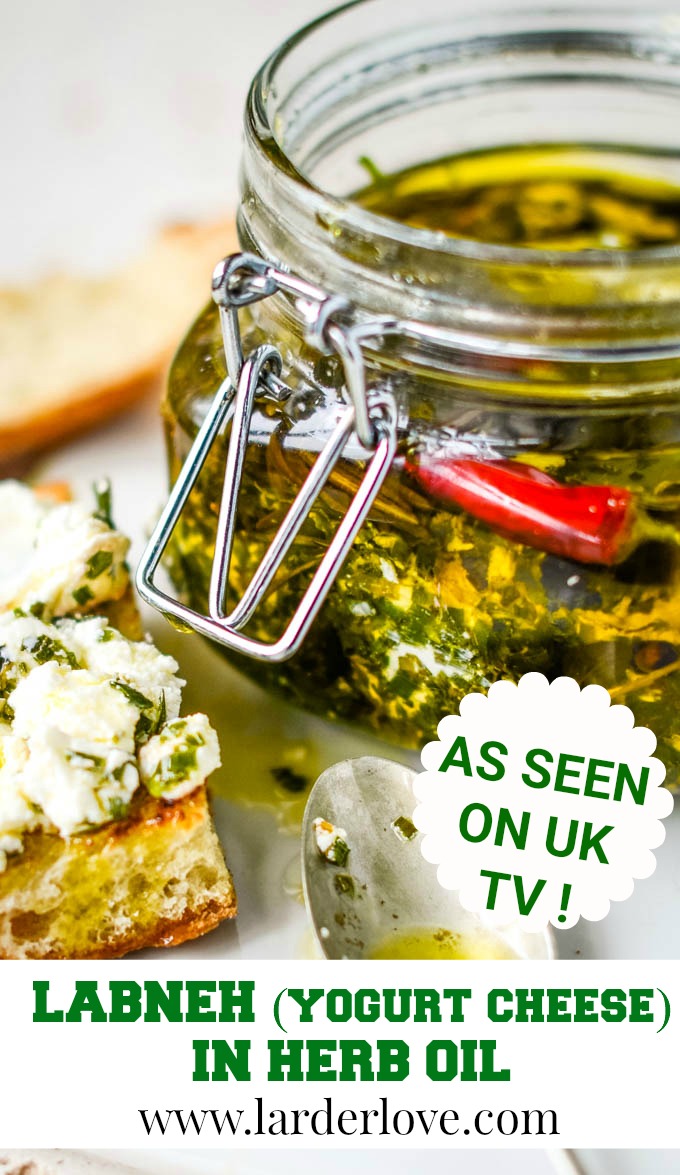 Homemade Labneh (yogurt cheese) In Herb Oil + video! - Larder Love