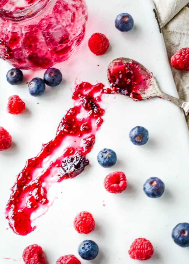 Raspberry and Blueberry Jam with Scotch Whisky - Larder Love