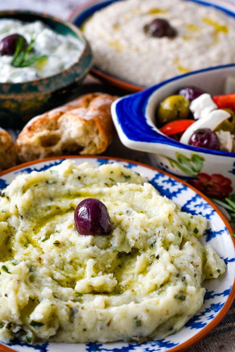 Easy Homemade Skordalia - Greek Garlic Dipping Sauce - Larder Love