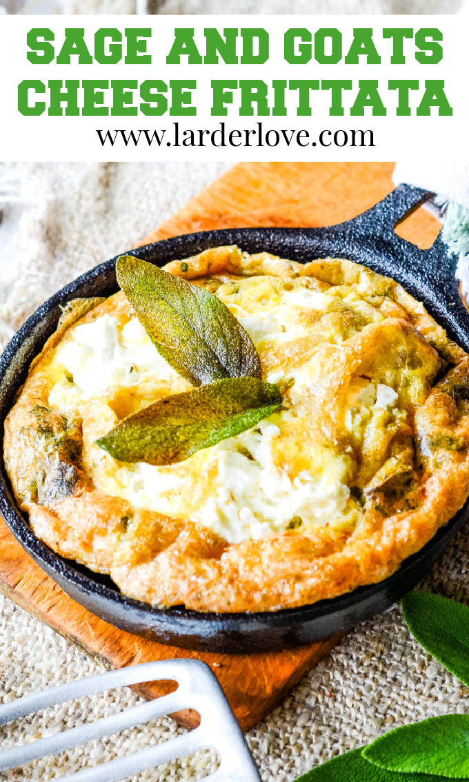 Super Simple Sage And Goat's Cheese Frittata - Larder Love