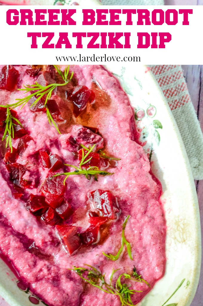 Greek Beetroot Tzatziki Dip % Larder Love