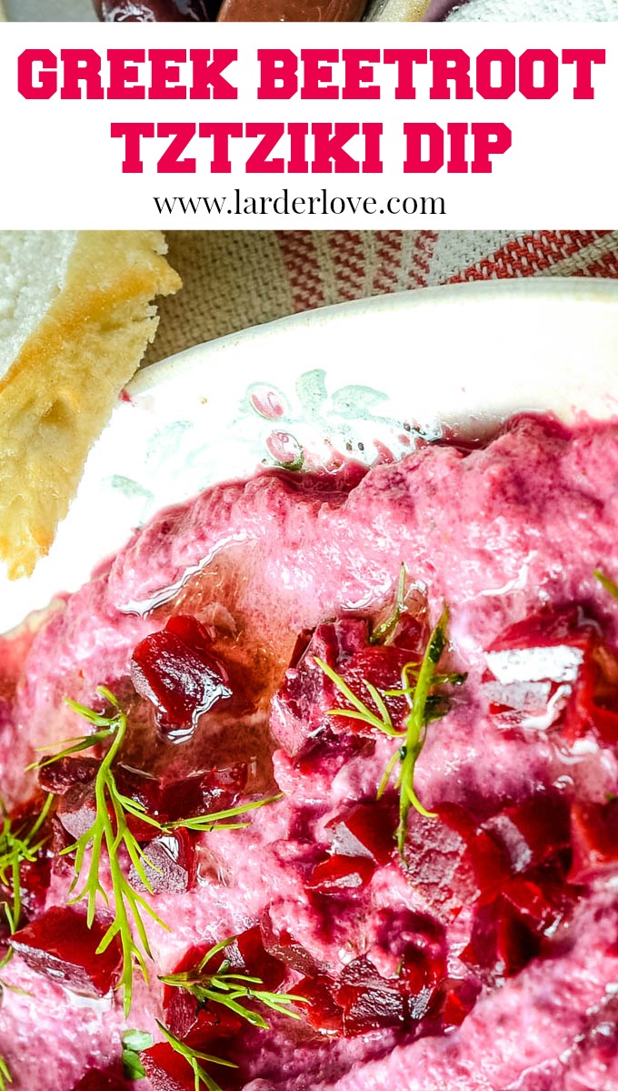 Greek Beetroot Tzatziki Dip % Larder Love