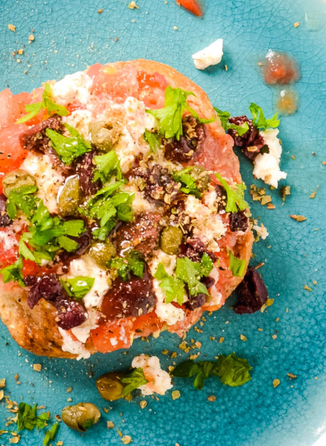 Super Healthy Dakos (Ntakos) Cretan Salad - Larder Love