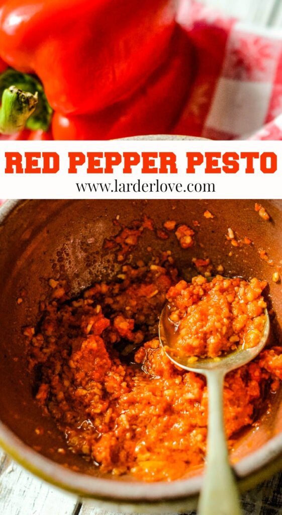 Super Easy Recipe For Roasted Red Pepper Pesto - Larder Love