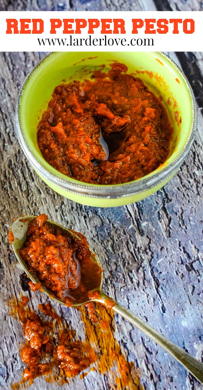Super Easy Recipe For Roasted Red Pepper Pesto - Larder Love