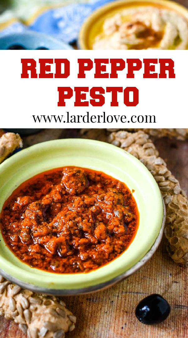 Super Easy Recipe For Roasted Red Pepper Pesto - Larder Love