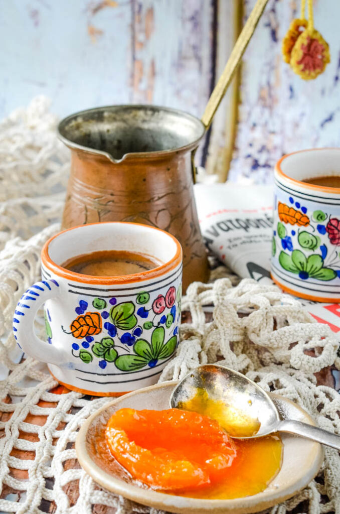 Greek Spiced Apricot Spoon Sweets (stafyli gliko) - Larder Love