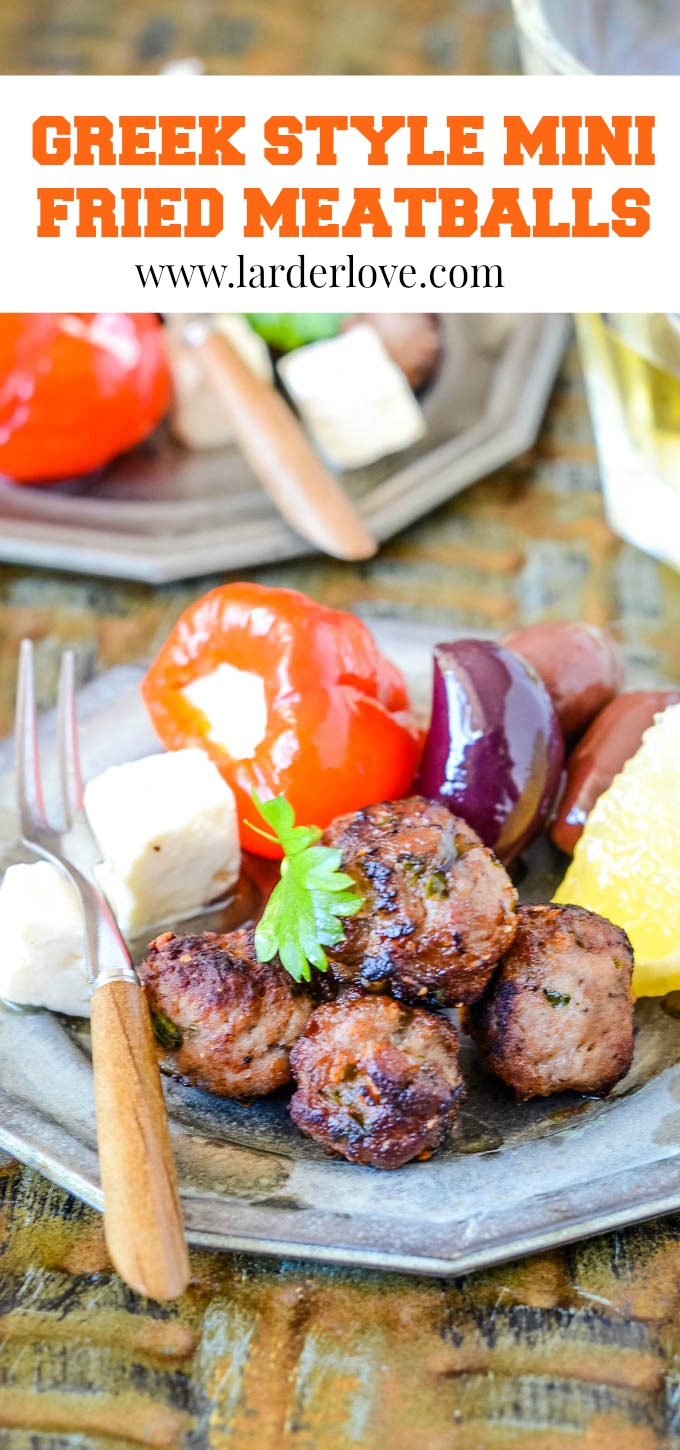 Greek Fried Meatballs (Keftedes/Keftethes) - Larder Love