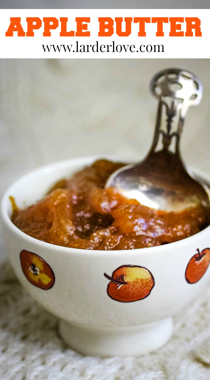 Homemade Spiced Apple Butter (rich apple jam) - Larder Love