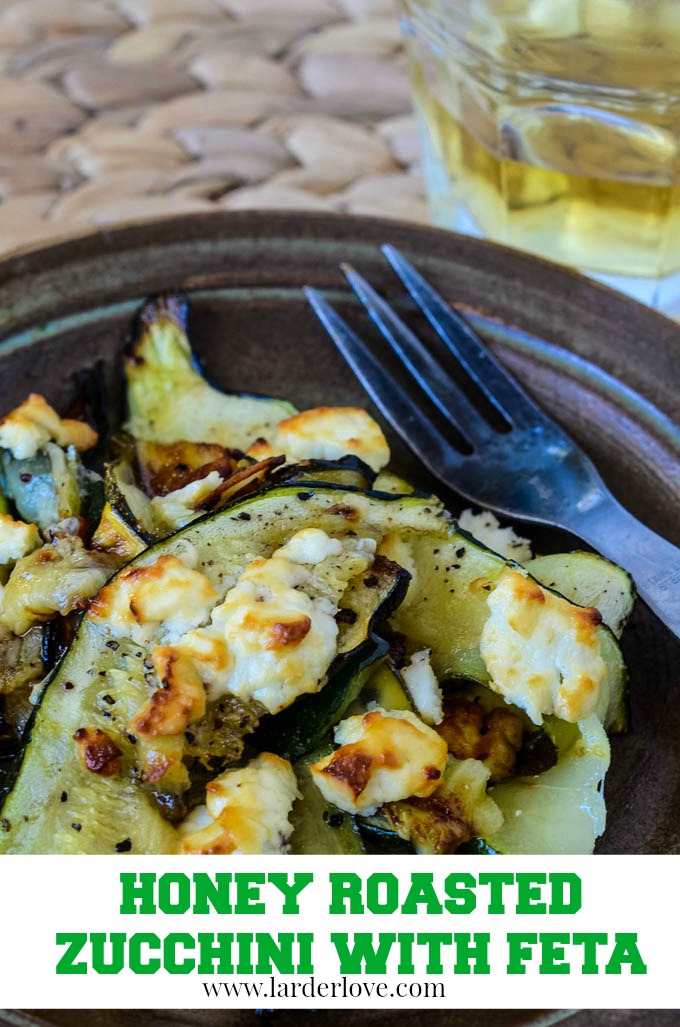 Honey roasted courgettes and feta the perfect vegetarian dish