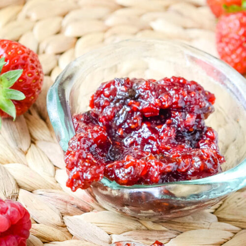 Easy Homemade Strawberry and Raspberry Relish - Larder Love