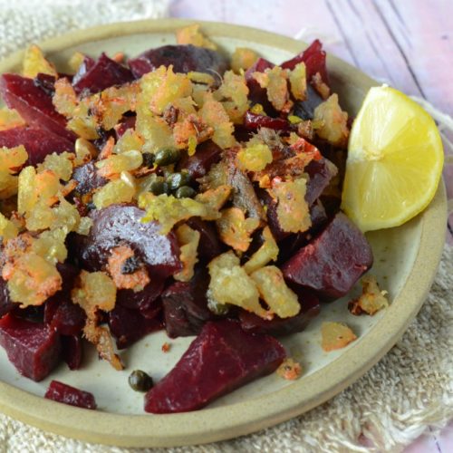 Greek inspired recipe for fried beetroot an easy starter or side dish