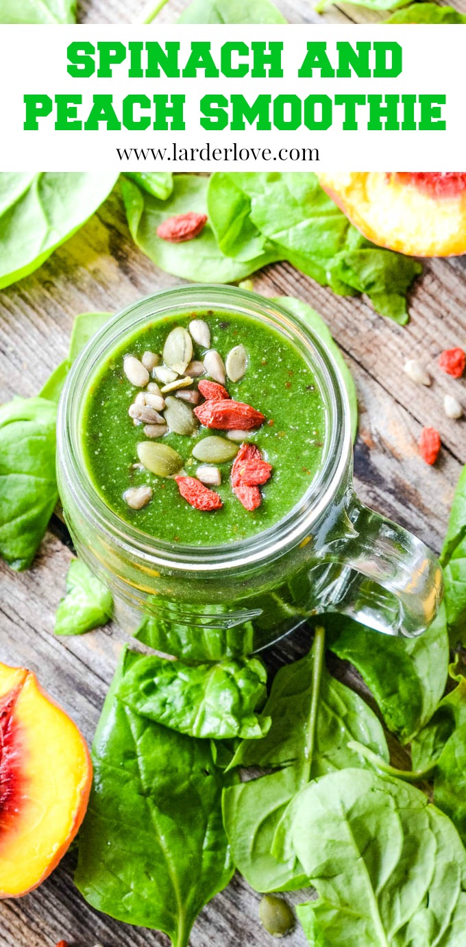 Super Healthy Spinach and Peach Smoothie - Larder Love