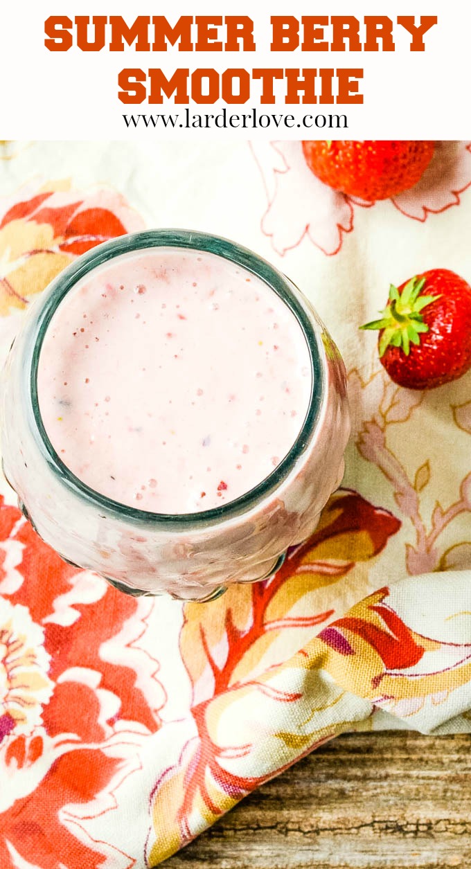Healthy Summer Berry Smoothie - Larder Love