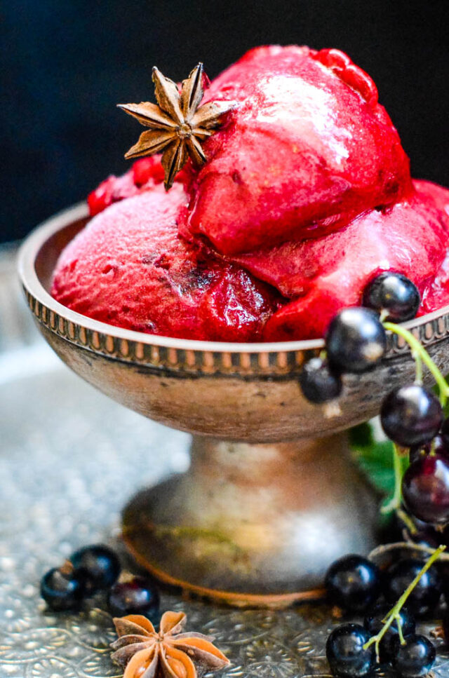 Spiced Blackcurrant Sorbet - Larder Love