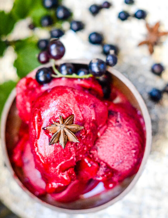 Spiced Blackcurrant Sorbet - Larder Love