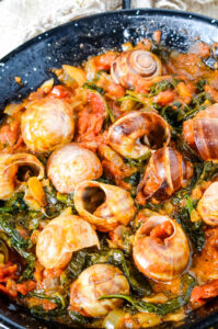 Greek Snails With Tomato And Spinach - Larder Love