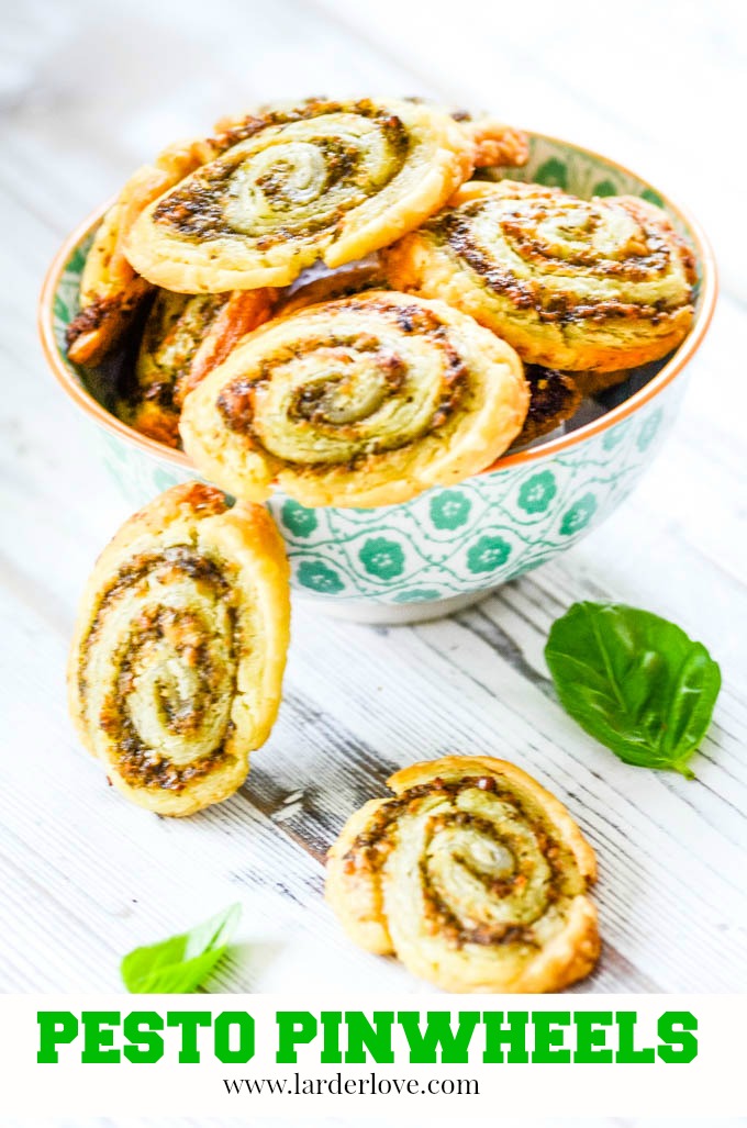 Super Easy Savoury Pesto Pinwheels - Larder Love