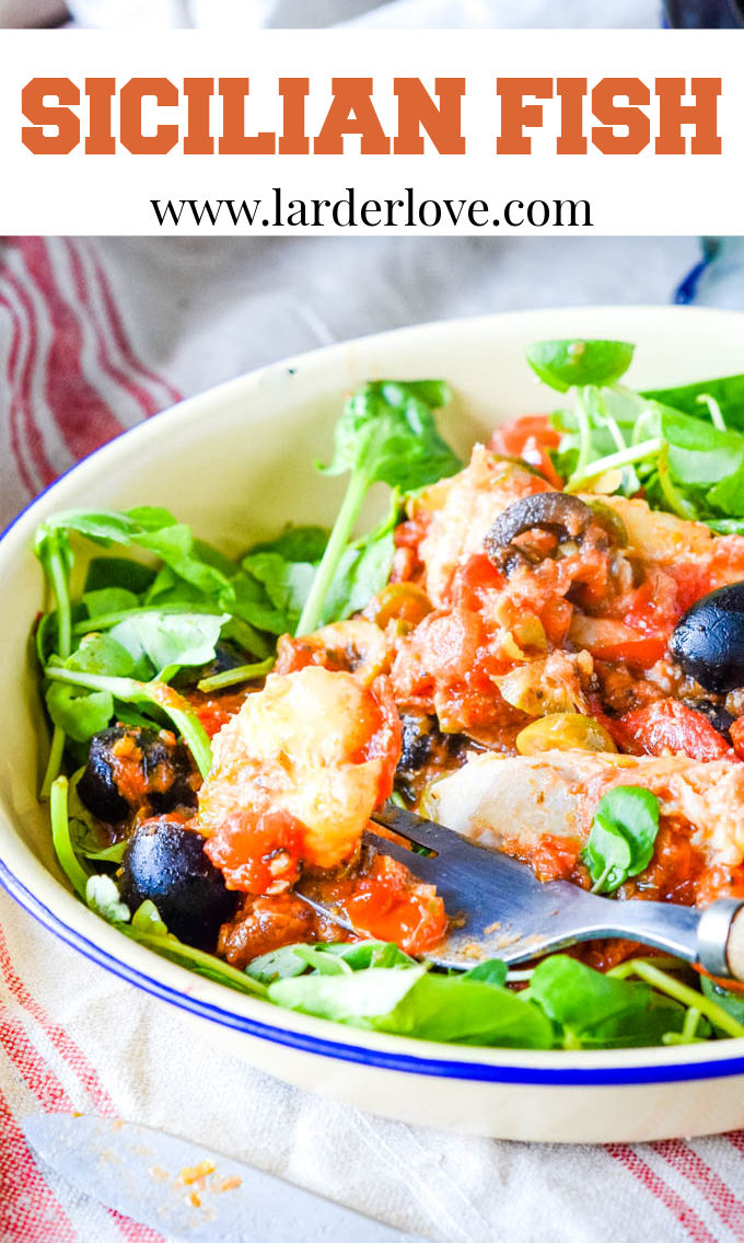 Sicilian Fish Cooked In Tomato Sauce - Larder Love