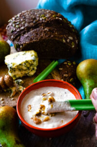 Stilton Pear And Walnut Blue Cheese Dip - Larder Love