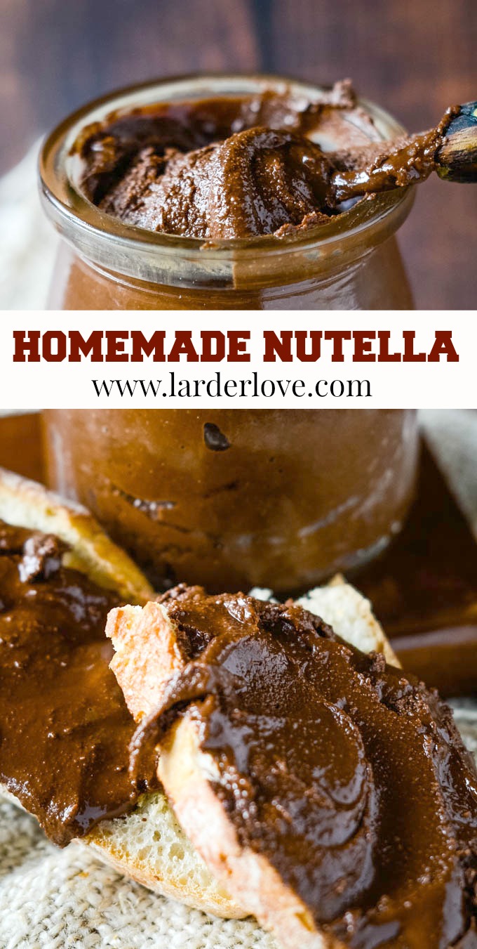 Homemade Nutella Chocolate Hazelnut Spread - Larder Love