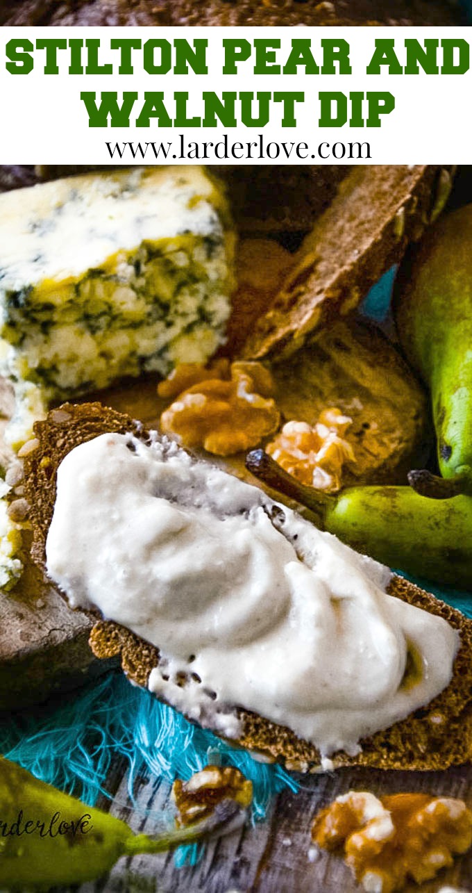 Stilton Pear And Walnut Blue Cheese Dip - Larder Love
