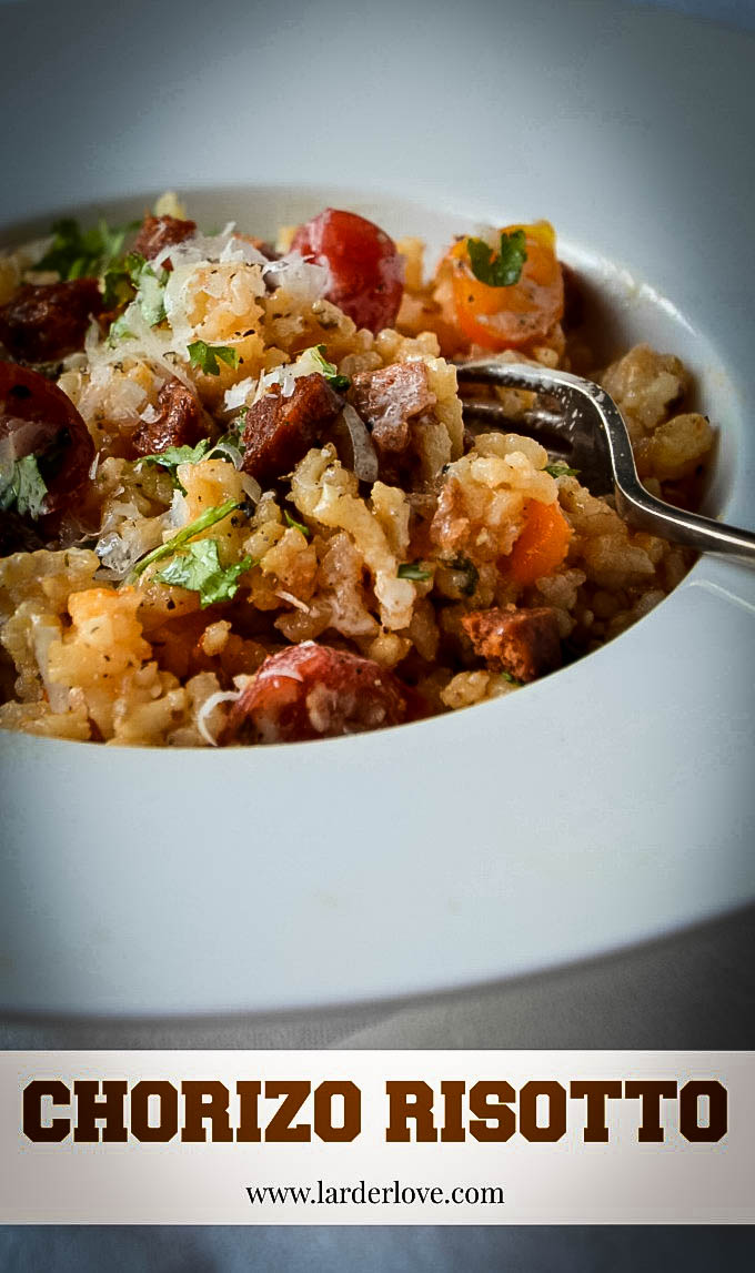 super easy chorizo and tomato risotto by larderlove