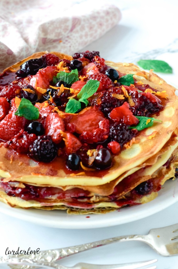 A simple recipe for layered pancake cake by larderlove