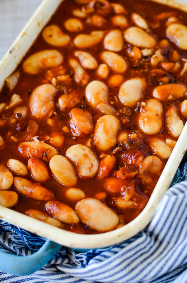 Gigantes Plaki (Giant Greek Beans) In Tomato Sauce - Larder Love